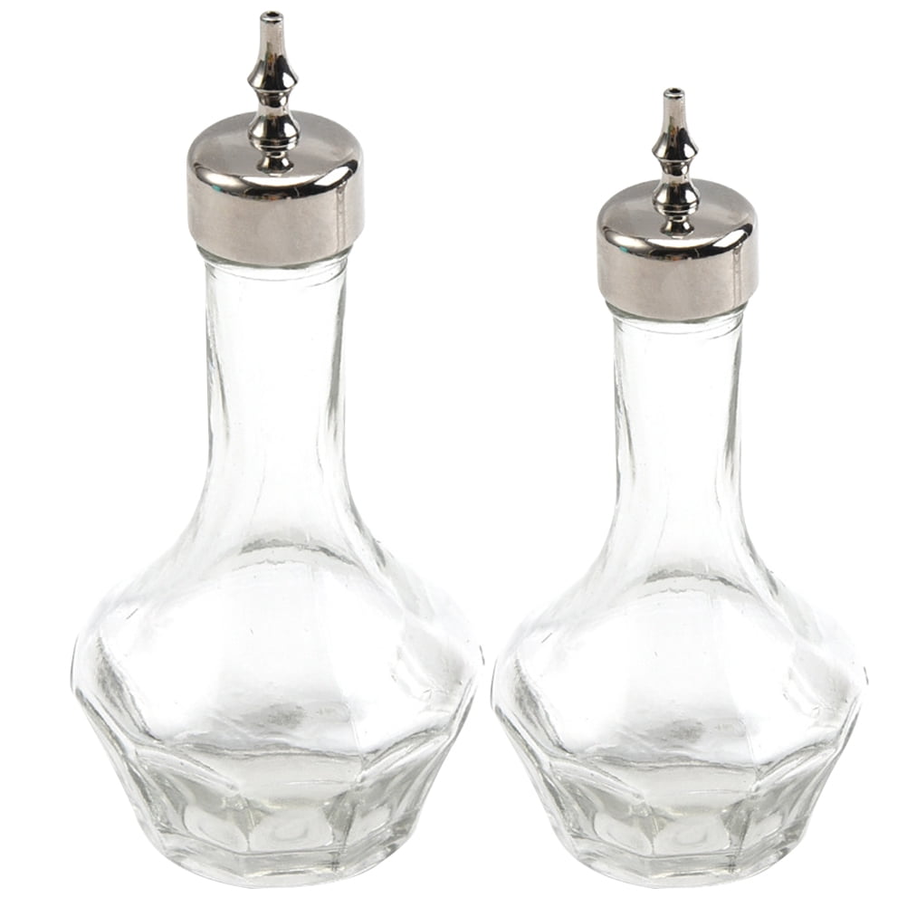 COOPHYA Bitter Bottles Silver Glass For Bartenders Home Use 2Pcs 4.9X1 ...