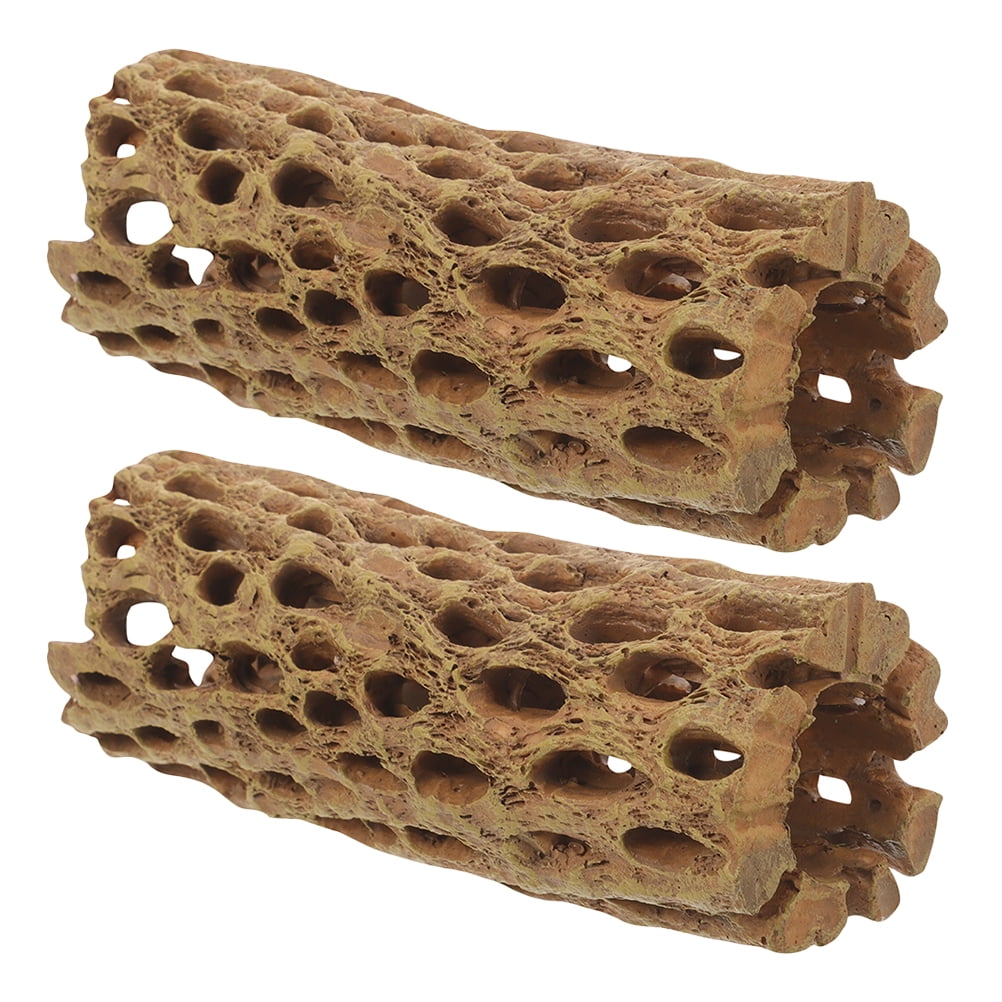 ITSELFER 2pcs Fish Tank Resin Shrimp House Landscaping Simulation Wood ...