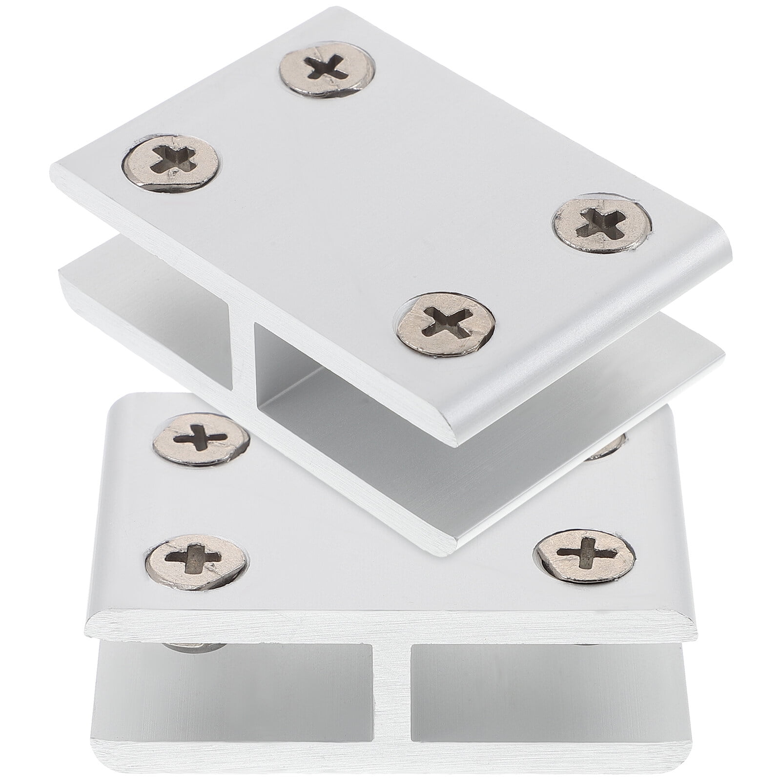 ITSELFER 2pcs Glass Clamp 180 Degrees Furniture Support Clip Glass ...