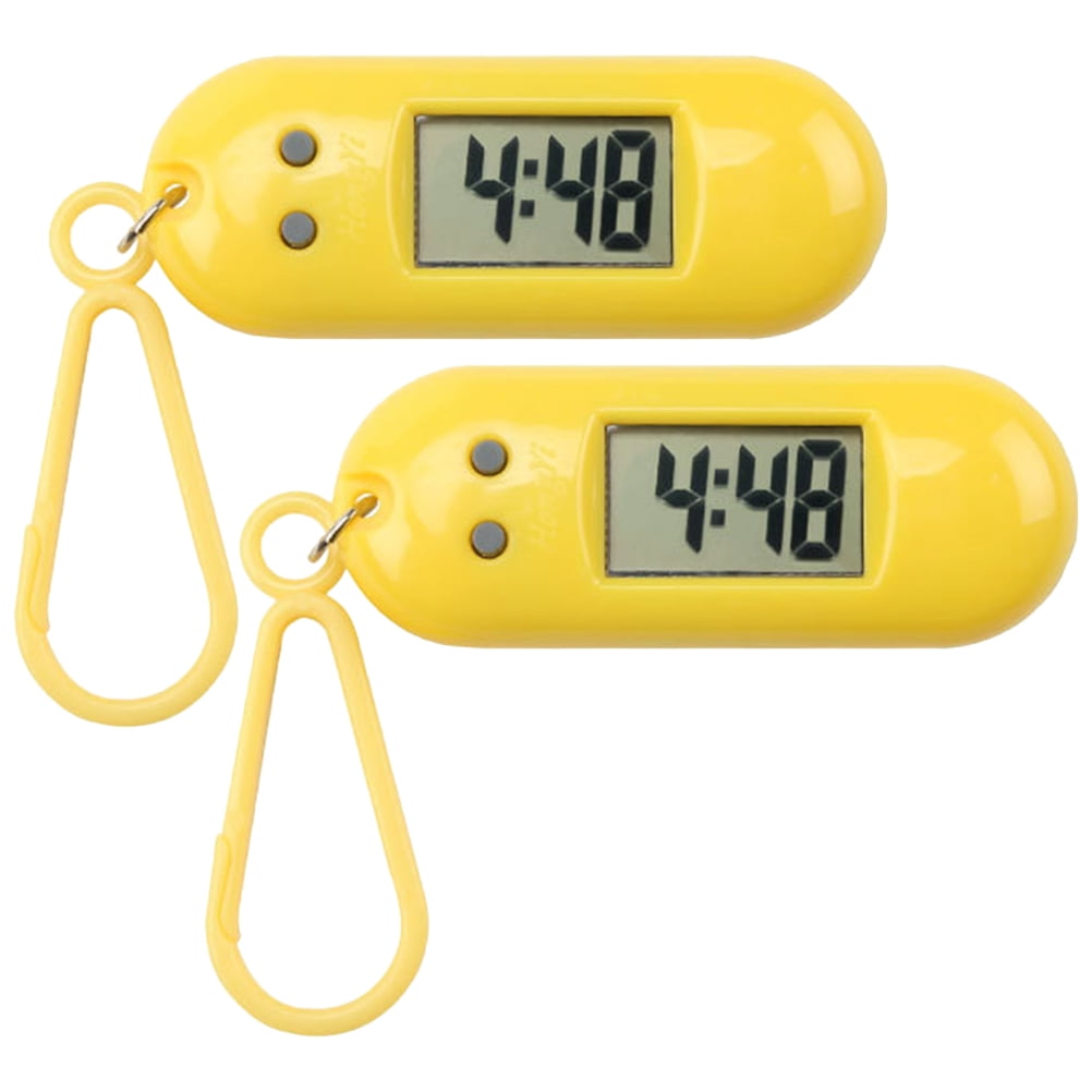 ITSELFER 2pcs Keychain Watch Pocket Watch Portable Digital Watch ...