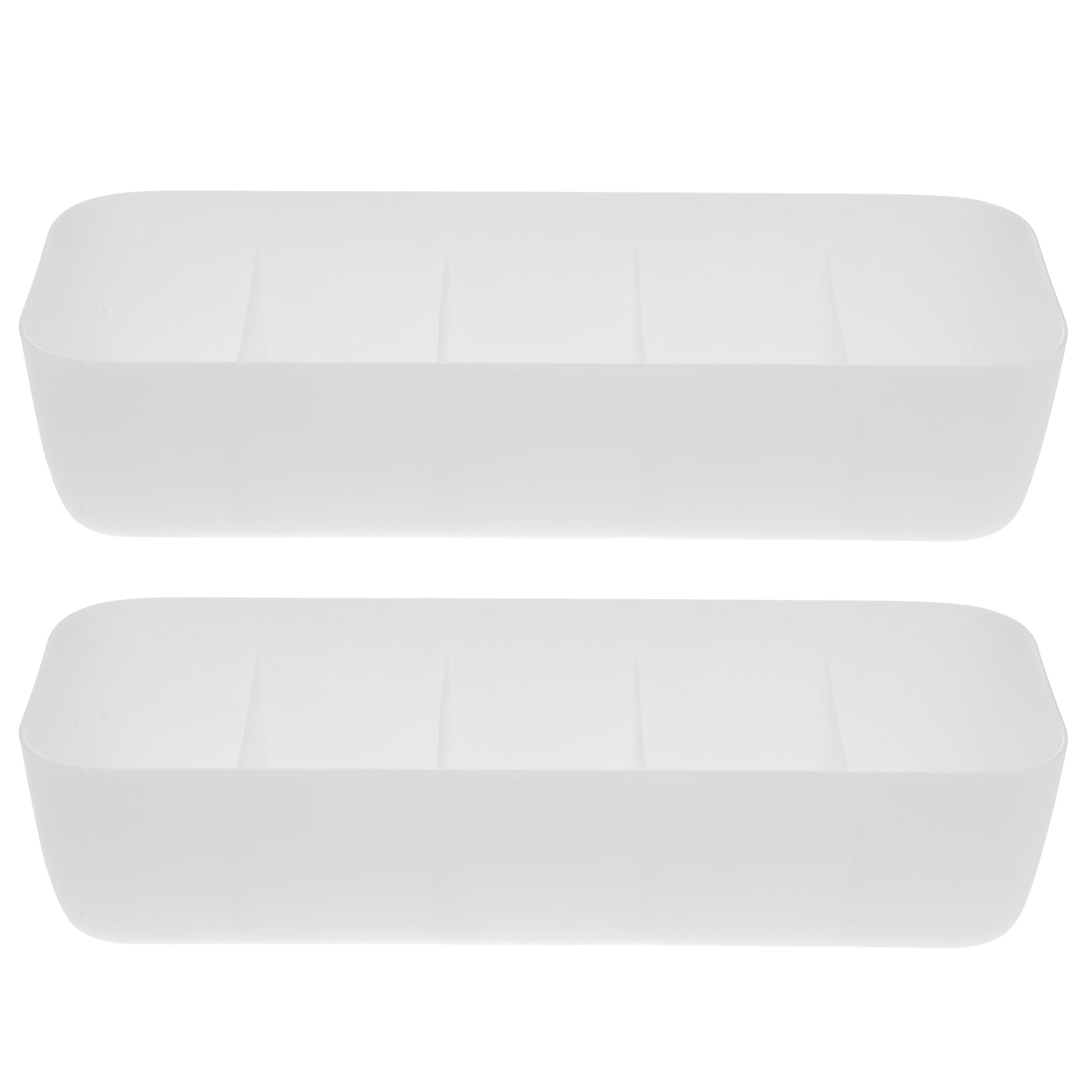 ITSELFER 2pcs Plastic Stackable Clothes Storage Box 5 Compartments ...