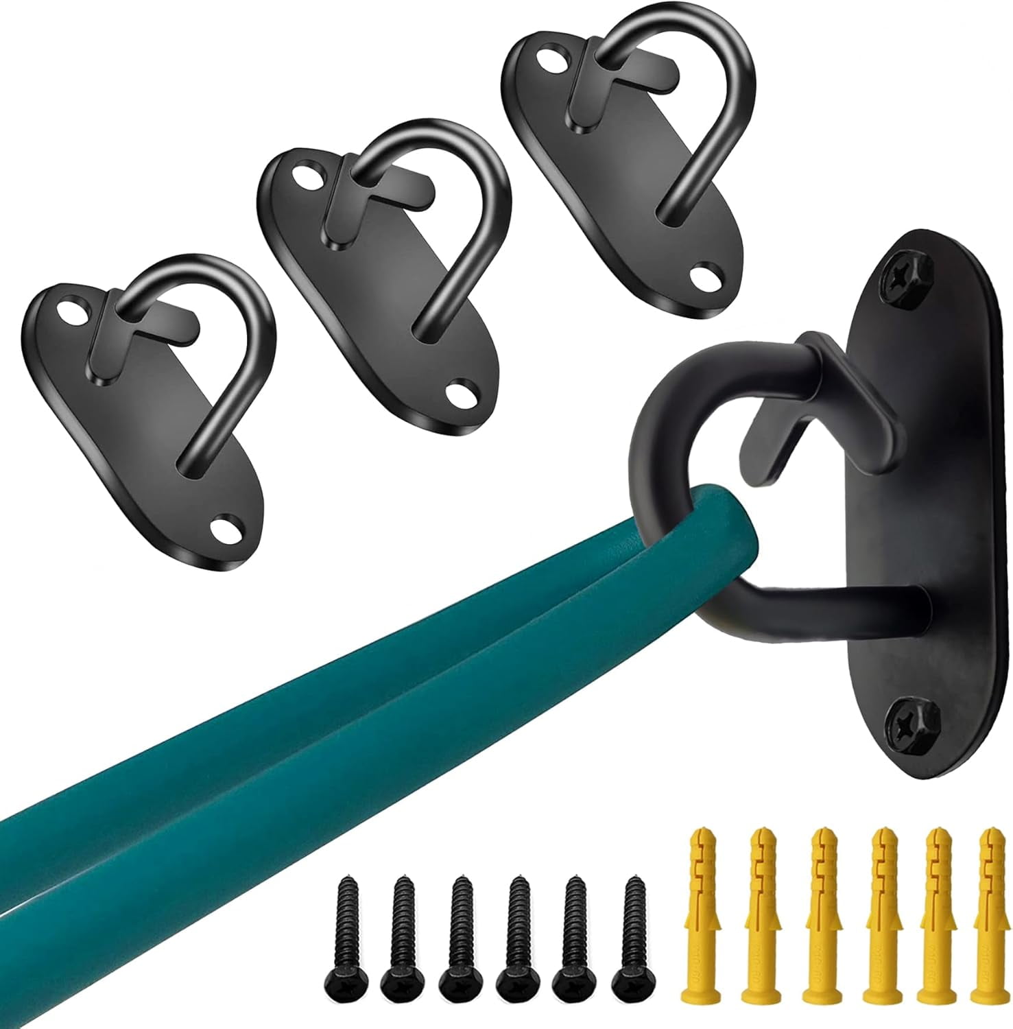 ITSELFER 2pcs Resistance Band Anchors Wall Mount Anchors Resistance ...