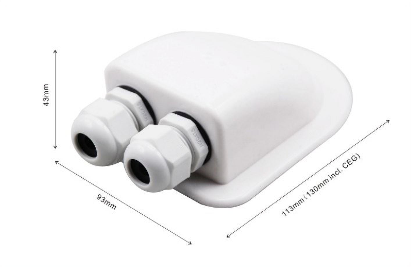 ITSELFER 2pcs Weatherproof Solar Cable Entry Gland Dual Cable Entry ...