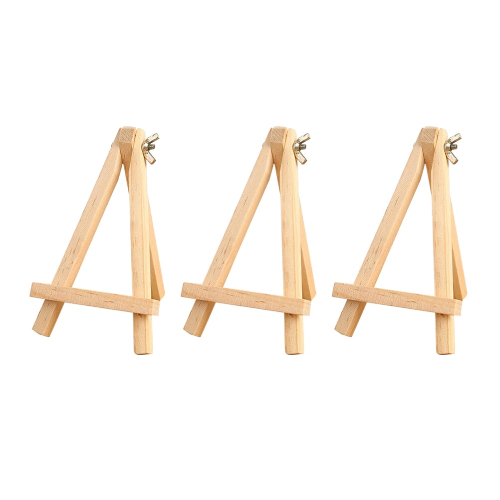 ITSELFER 3 PCs Small Wooden Easel Tabletop Desk Calendar Display Stand ...