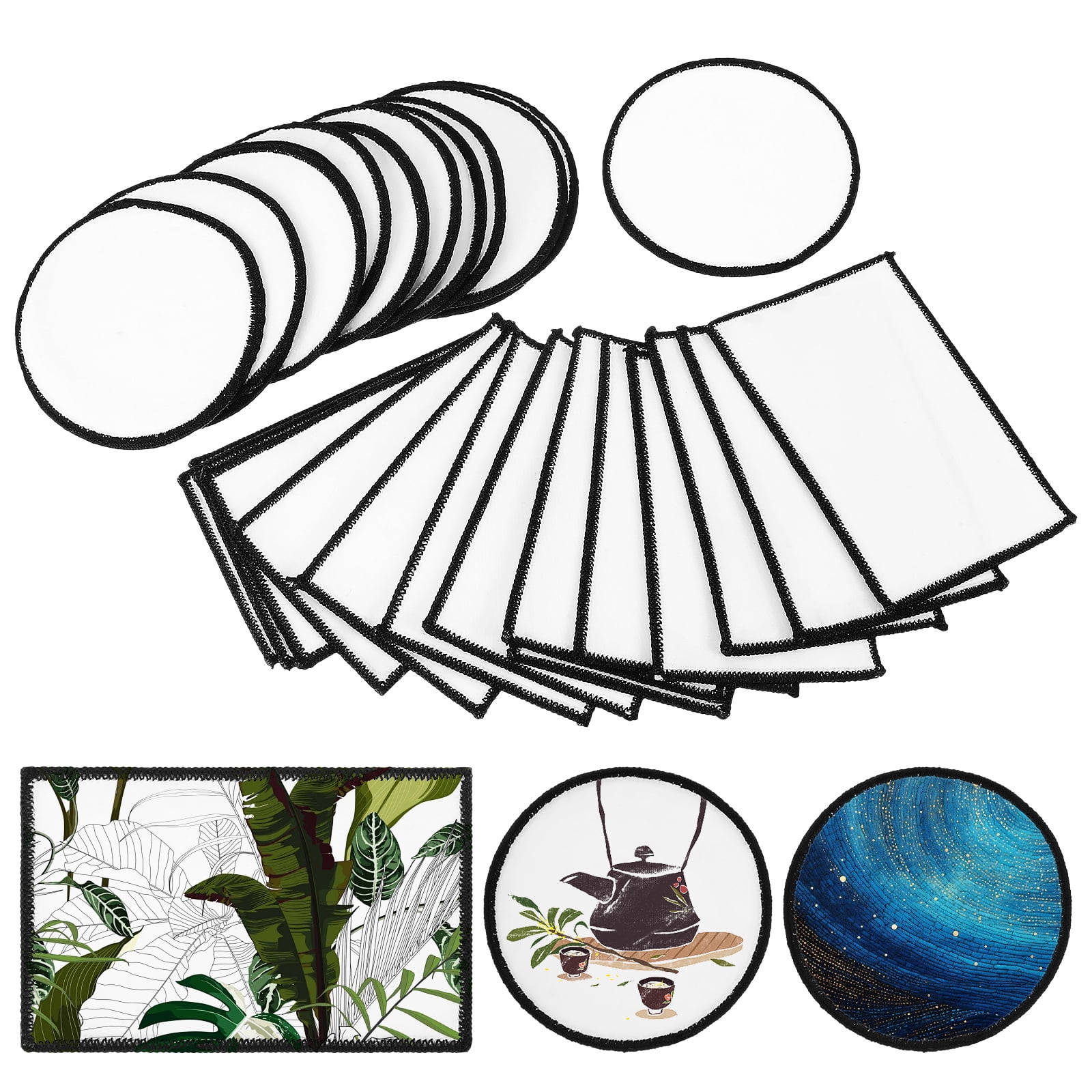 ITSELFER 30 Pcs Sublimation Patches Blank Patches Hat Patches Clothing ...