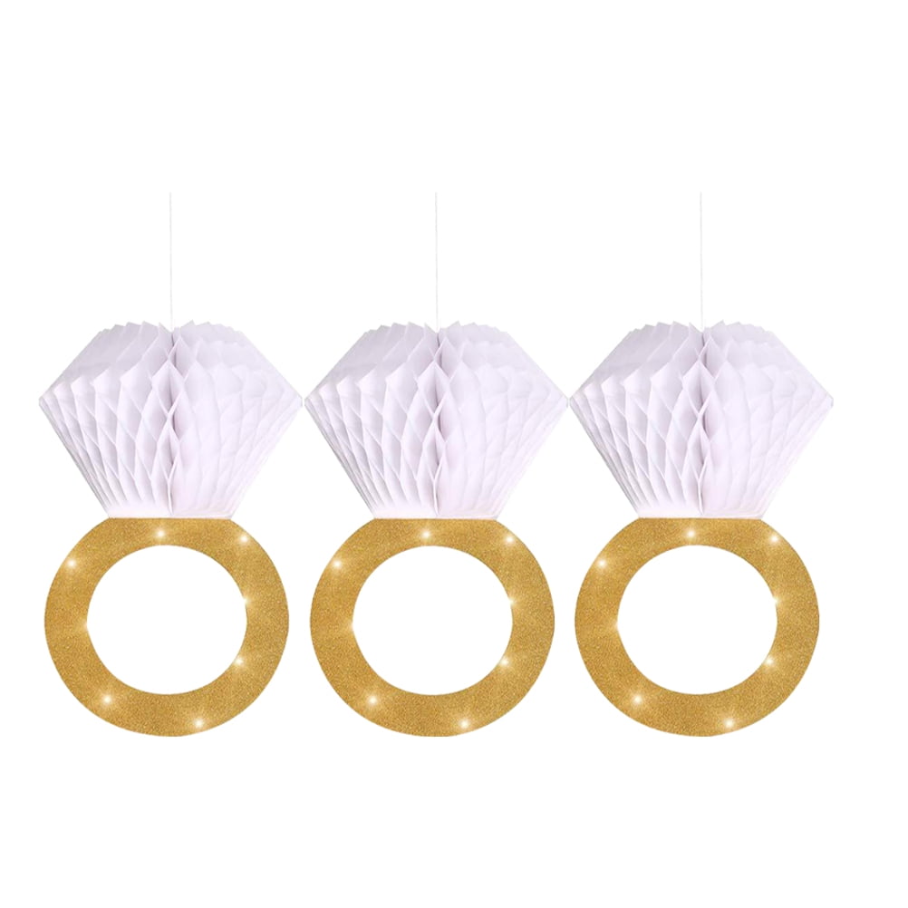 ITSELFER 3PCS Wedding Room Decor Wedding Layout Honeycomb Ring Decor ...