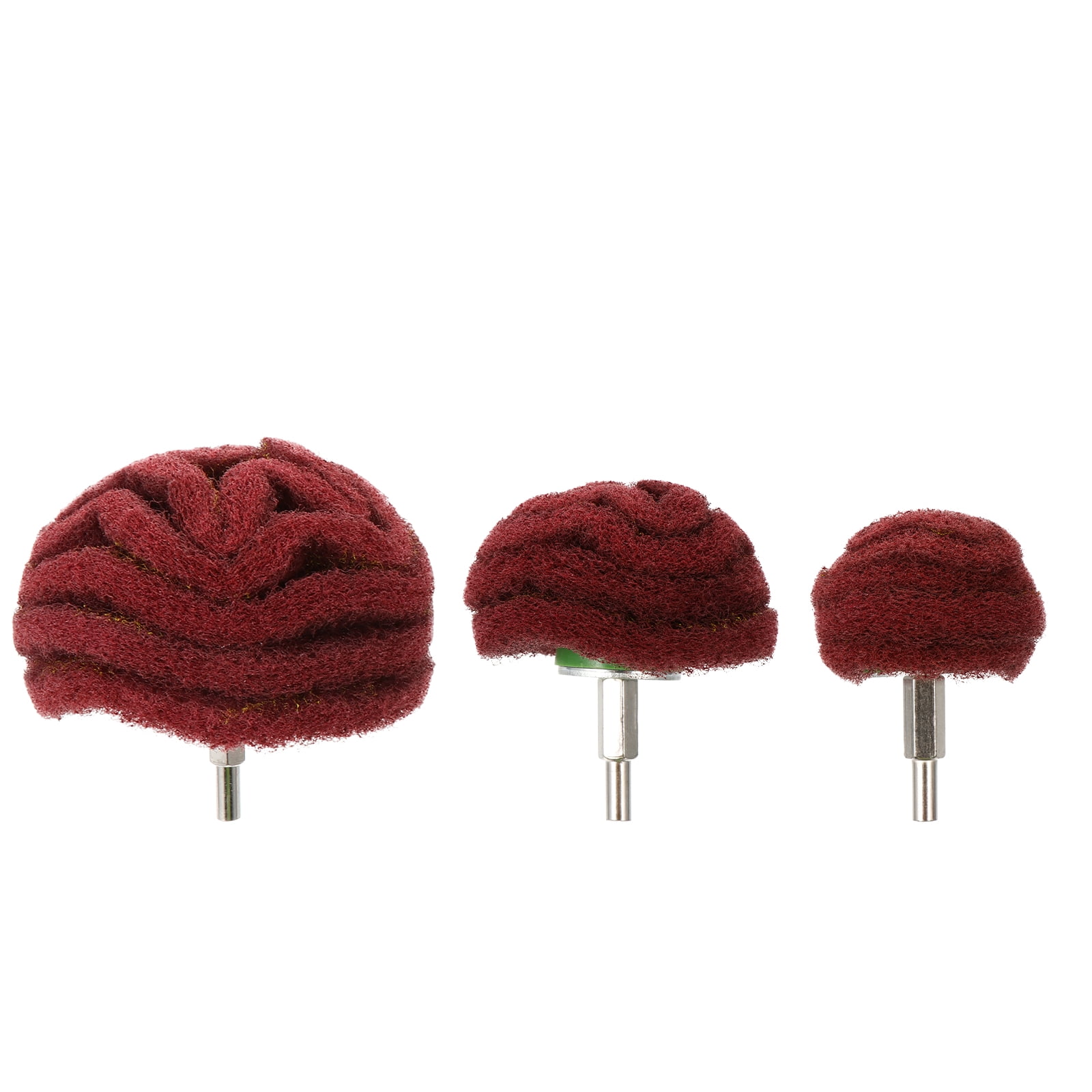 ITSELFER 3pcs 6mm Handle Scouring Pad Mushroom-shaped Flying Wing Wheel ...