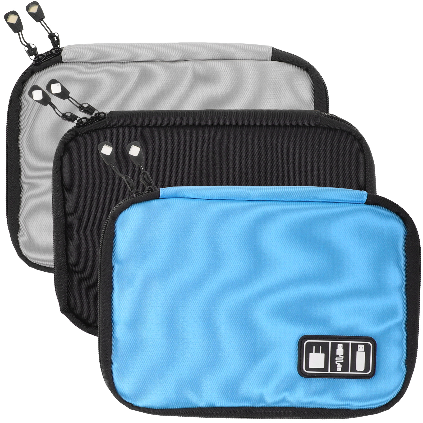ITSELFER 3pcs Electronic Organizer Bag Cable Carrying Case Travel ...