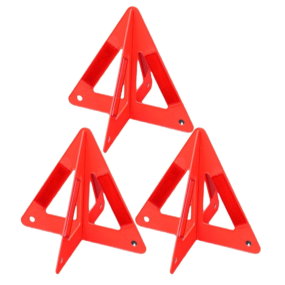 ITSELFER 3pcs Triangle Warning Signs Road Safety Warning Sign Car ...