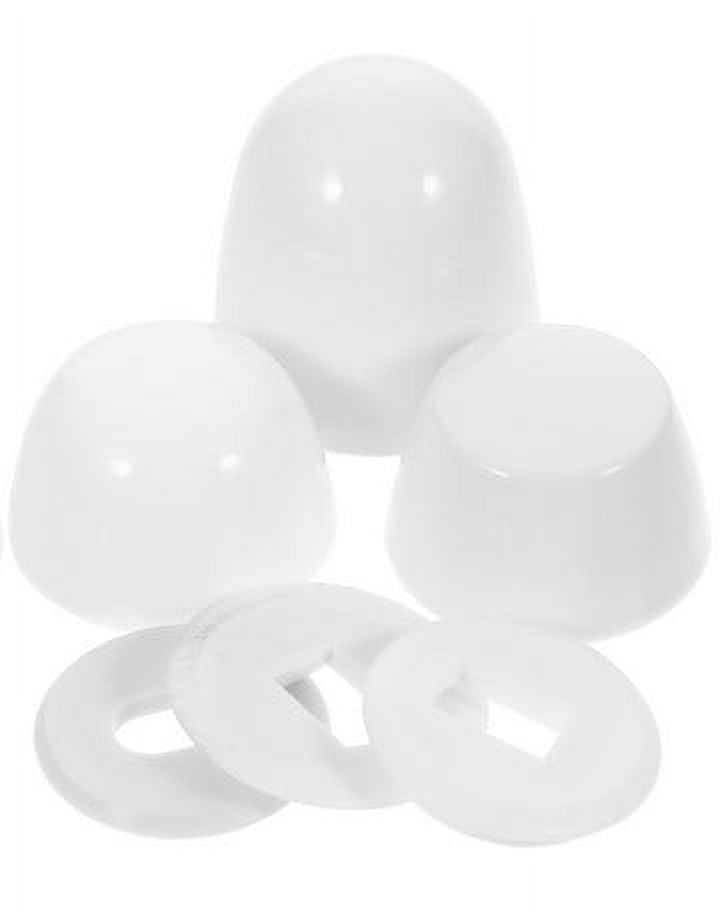 ITSELFER 3pcs Universal Toilet Bolt Caps Plastic Round Push On Toilet ...