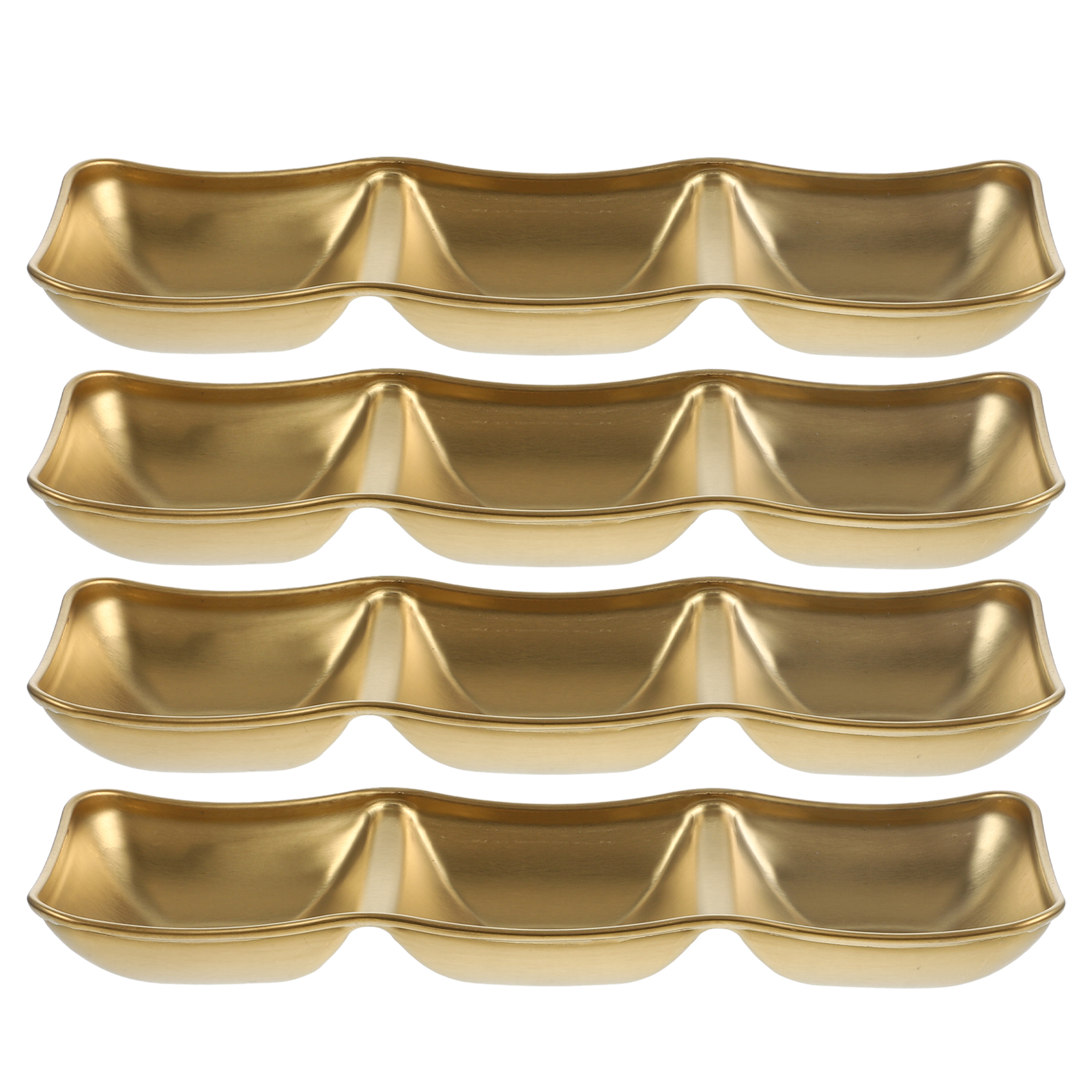 ITSELFER 4 Pcs Dipping Sauce Dishes Divided Sauce Dish Seasoning Dish ...