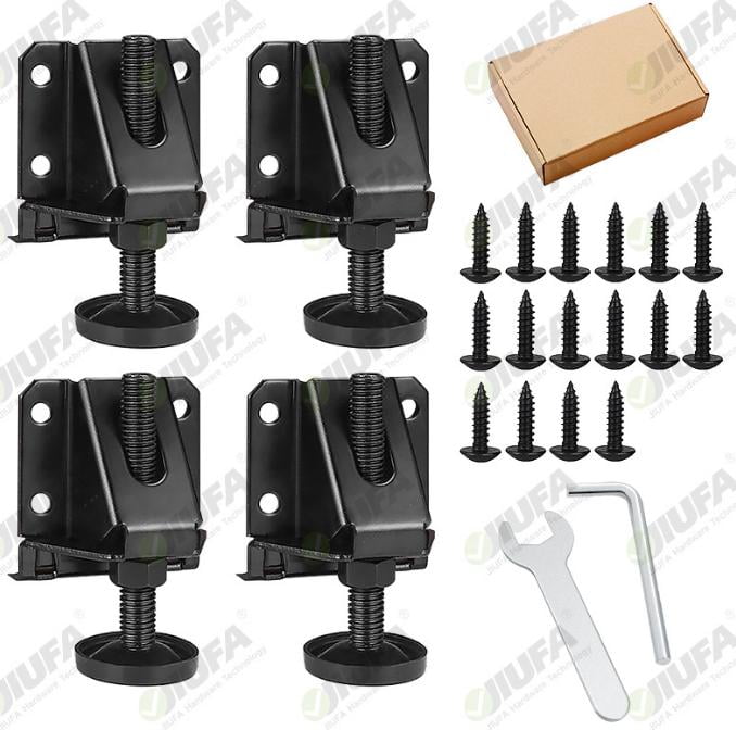 ITSELFER 4 Pcs Furniture Levelers Adjustable Leveling Feet Table Feet ...