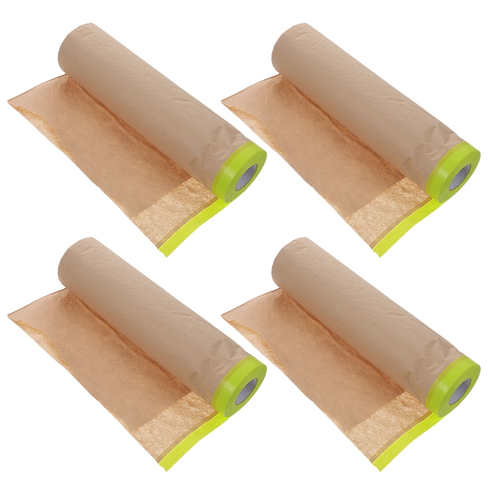 ITSELFER 4 Rolls of Masking Paper Film Paint Masking Paper Automotive ...