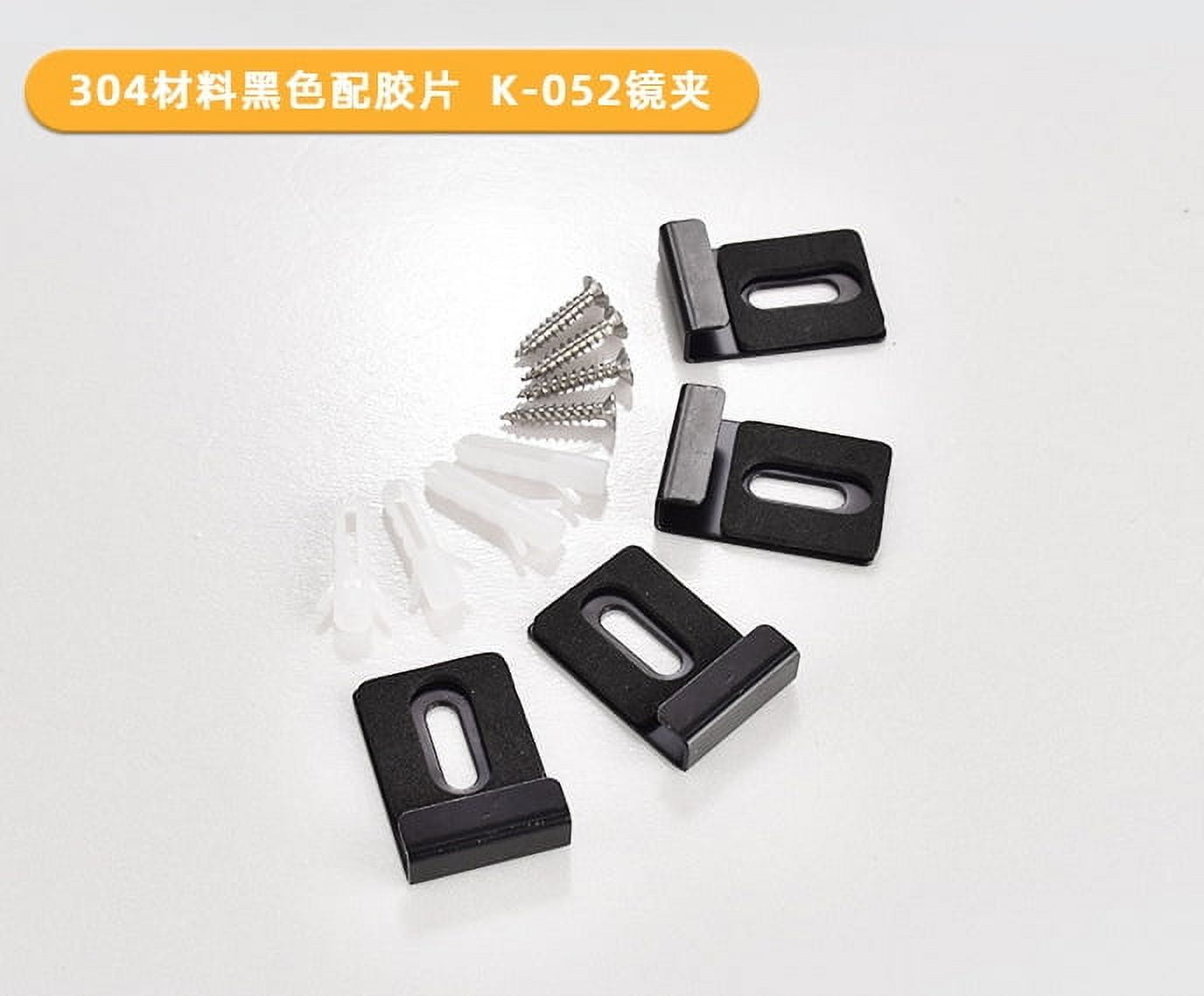 ITSELFER 4 Set Stainless Steel Mirror Holder Clips Easy Installation ...