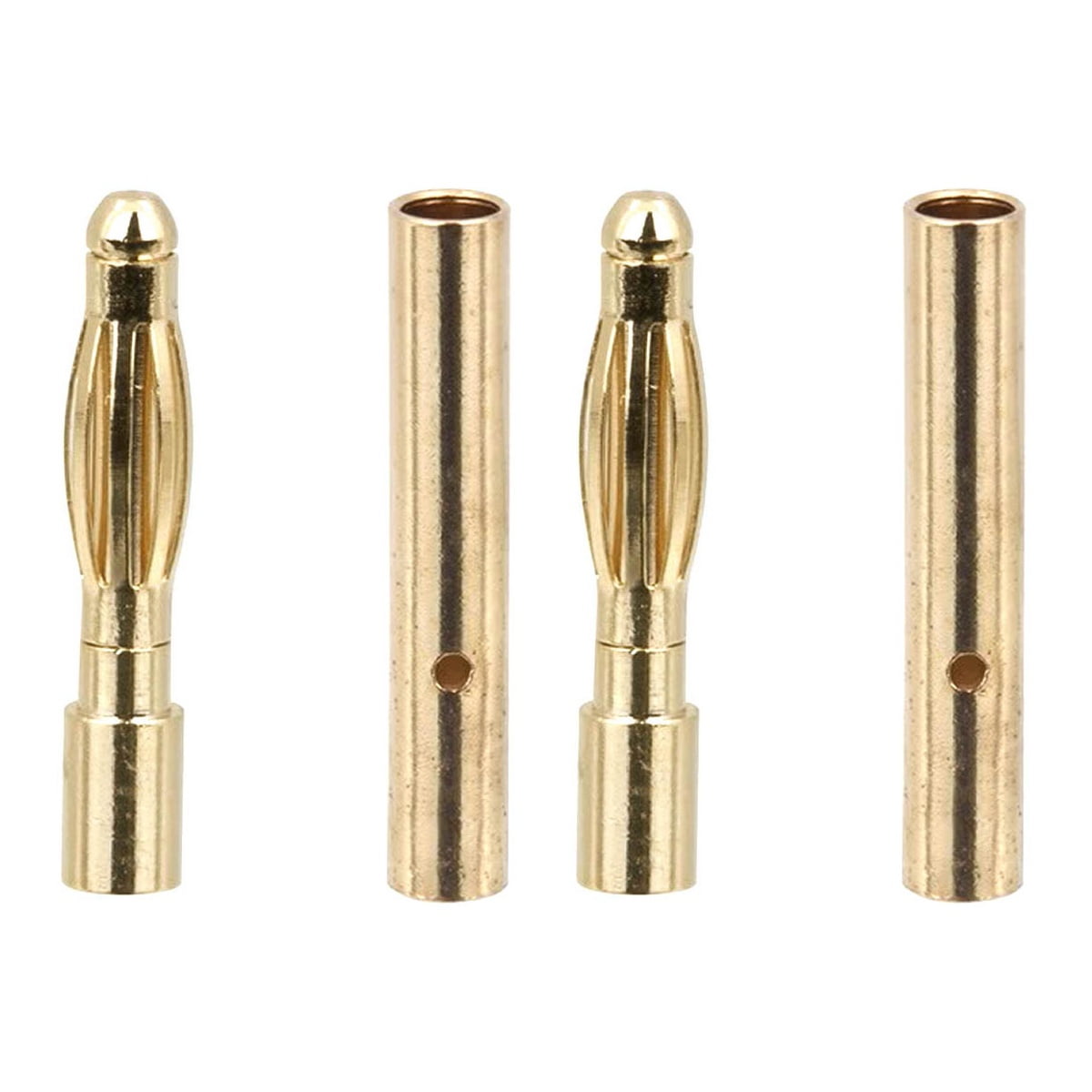 ITSELFER 40 Pairs of 2.0mm Gold Plated Male & Female Banana Connectors ...