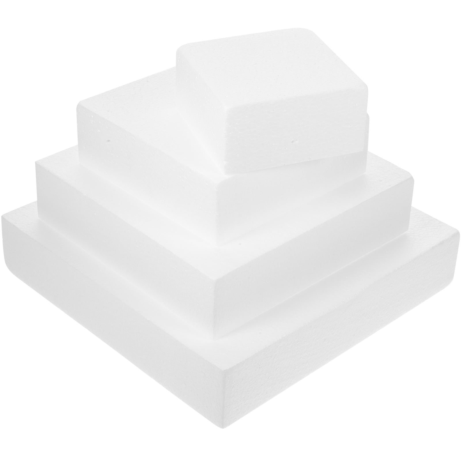 ITSELFER 4Pcs Foams Cake Model Cubic-shaped Cake Model Baking Cake ...