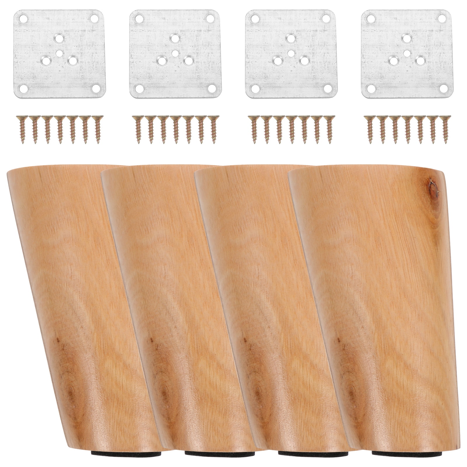 ITSELFER 4pcs Furniture Leg Tilted Dresser Table Leg Foot Furniture ...