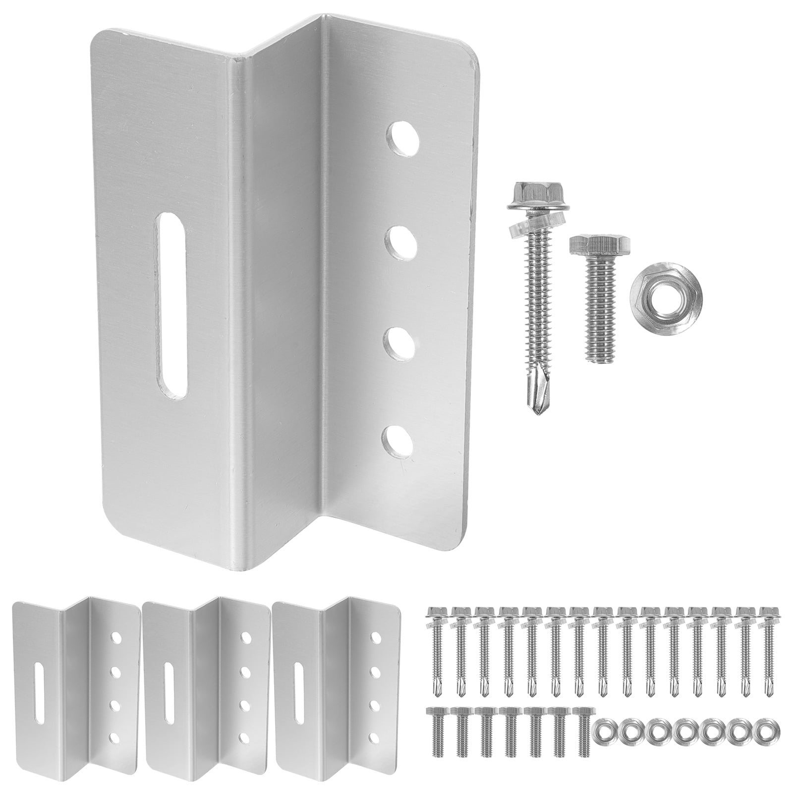 ITSELFER 4pcs RV Boat Solar Panel Mounting Brackets Z Brackets Aluminum ...