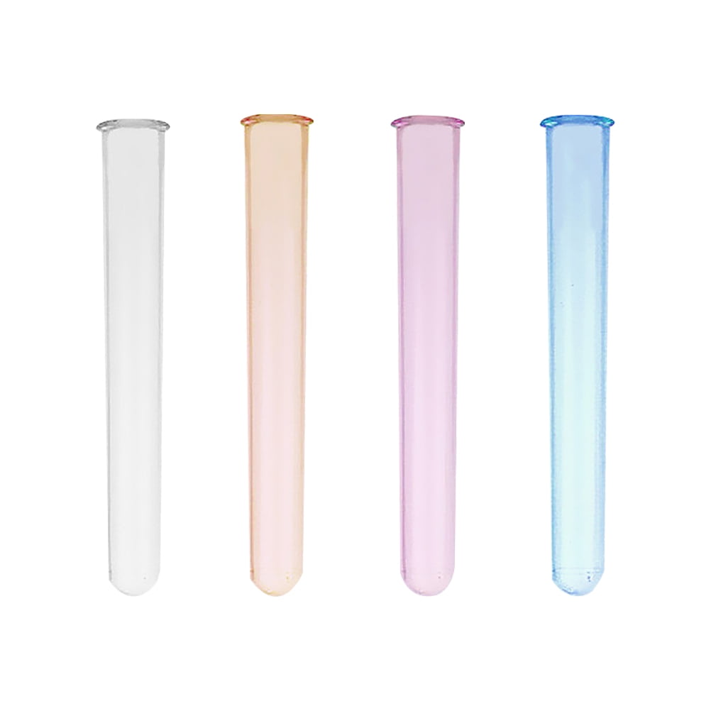 ITSELFER 4pcs Round Bottom Test Tubes Colored Acrylic Test Tubes for ...