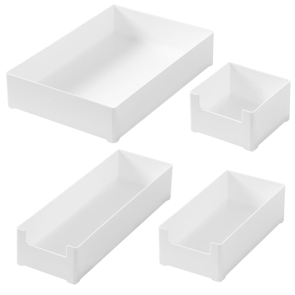 ITSELFER 4pcs Stackable Desk Drawer Organizer Desk Dividers Organizers ...