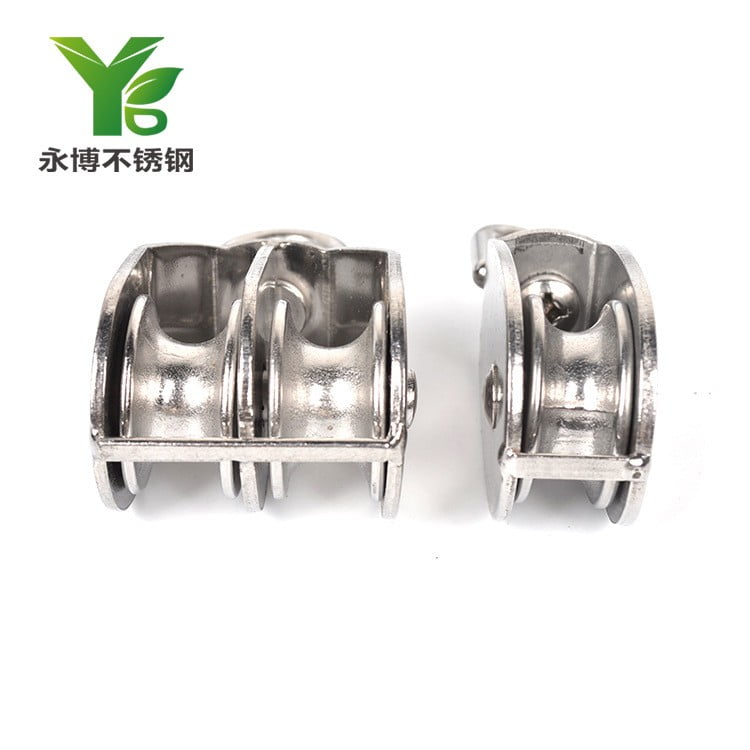 ITSELFER 4pcs Stainless Steel Pulley Set Single Double Wheel Design for ...