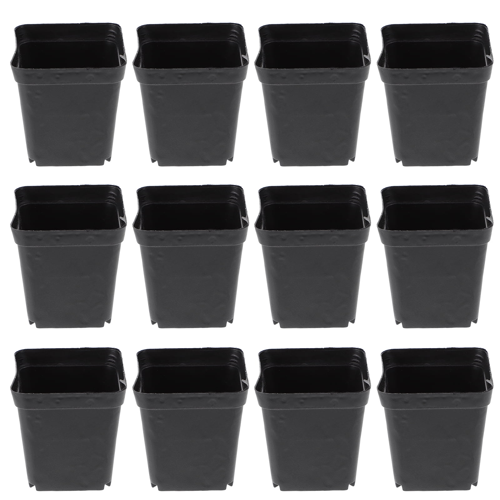 ITSELFER 50PCS Small Square Plastic Flower Pots for Starting Seedlings ...