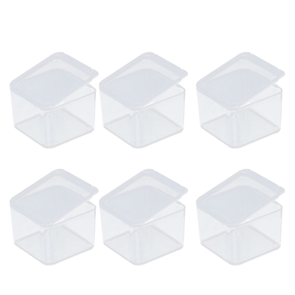 ITSELFER 50Pcs Small Clear Plastic Containers Component Storage Box ...