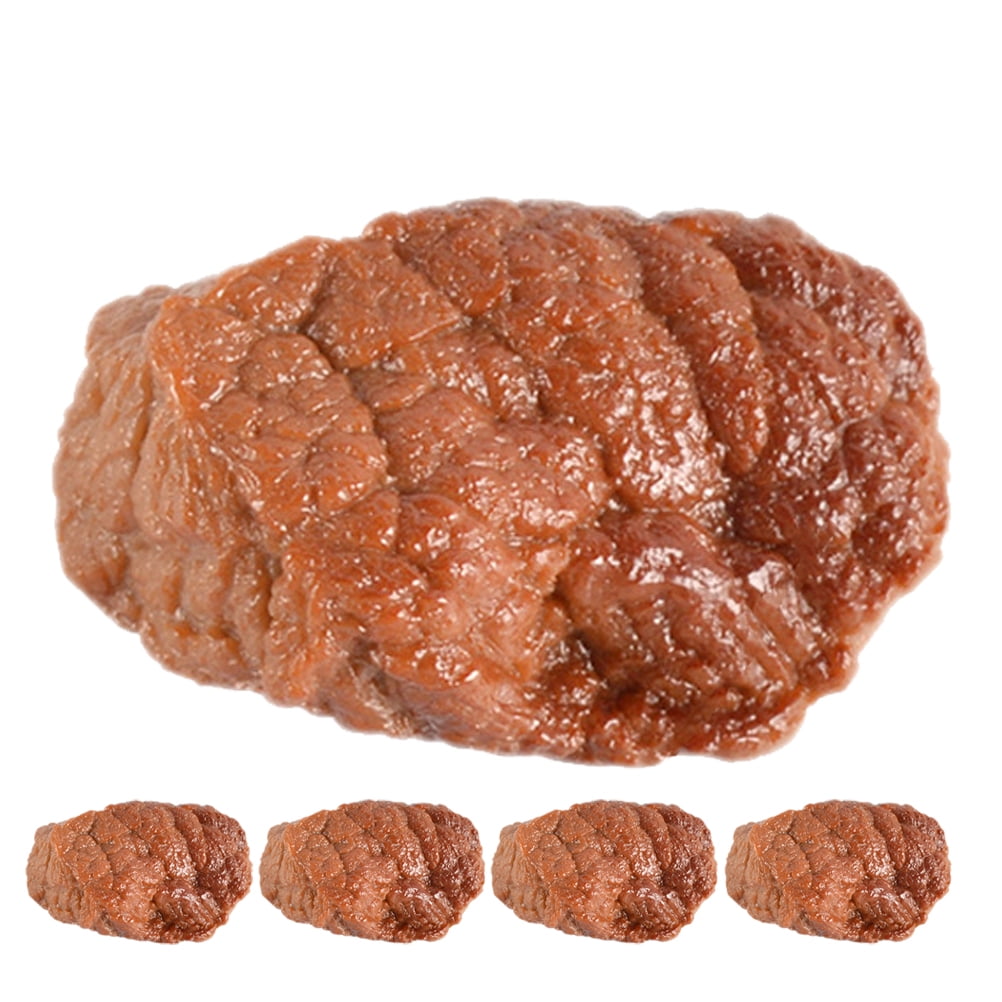 ITSELFER 5Pcs Artificial Meat Simulation Beef Block Model Fake Food ...