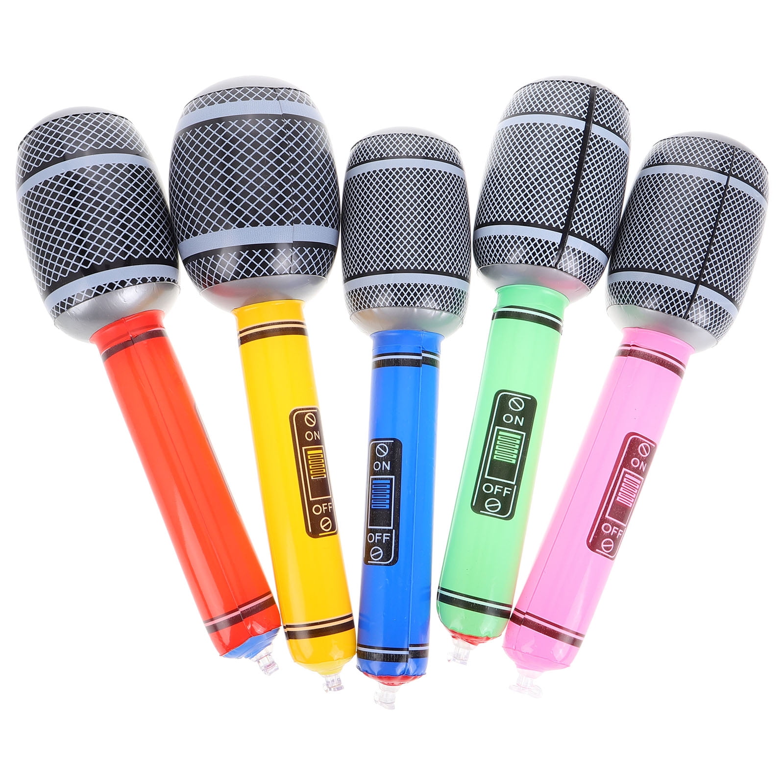 ITSELFER 5Pcs Funny Blow up Inflatable Plastic Microphone Party Favor ...
