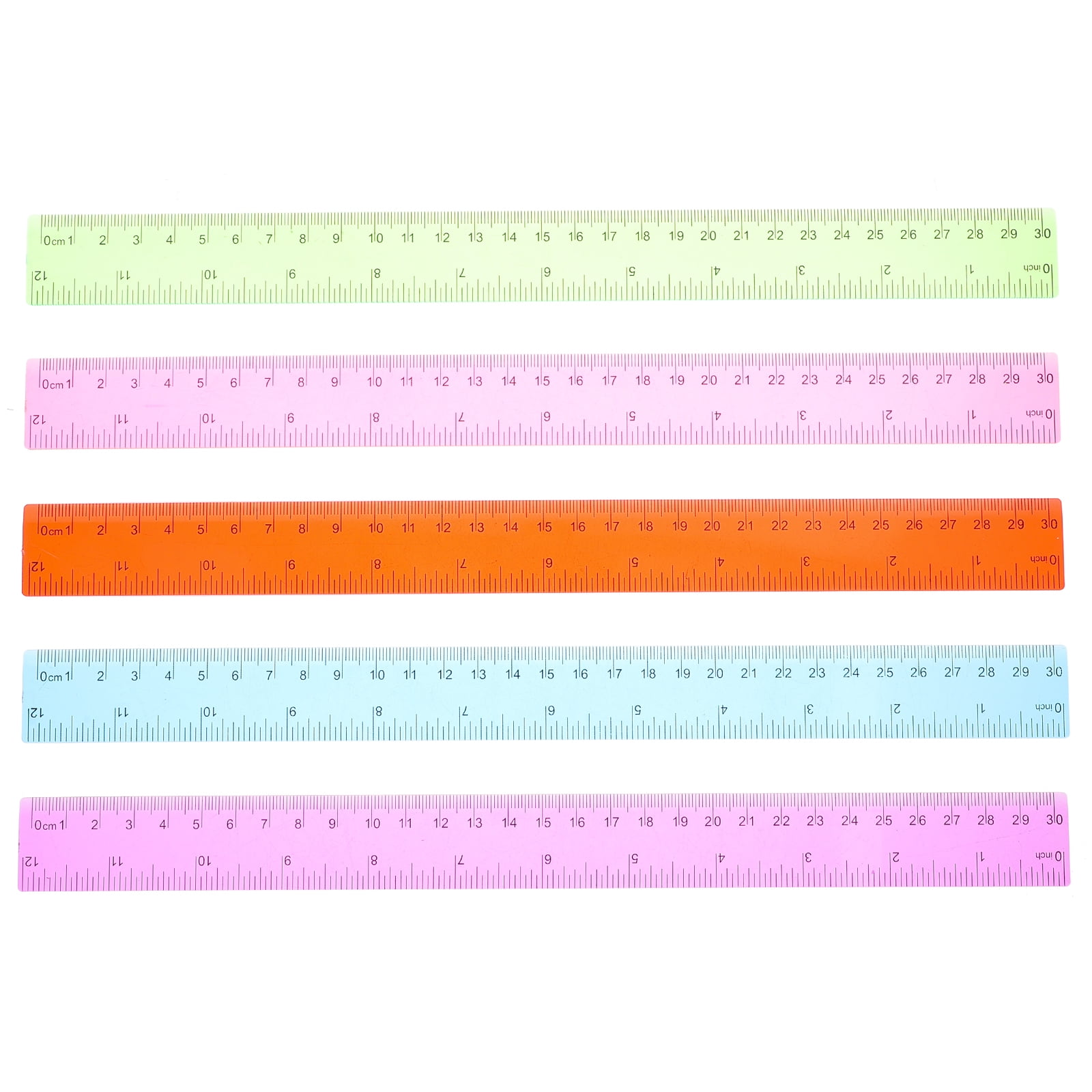 ITSELFER 5Pcs Plastic Rulers Kids Rulers Students Rulers Classroom ...