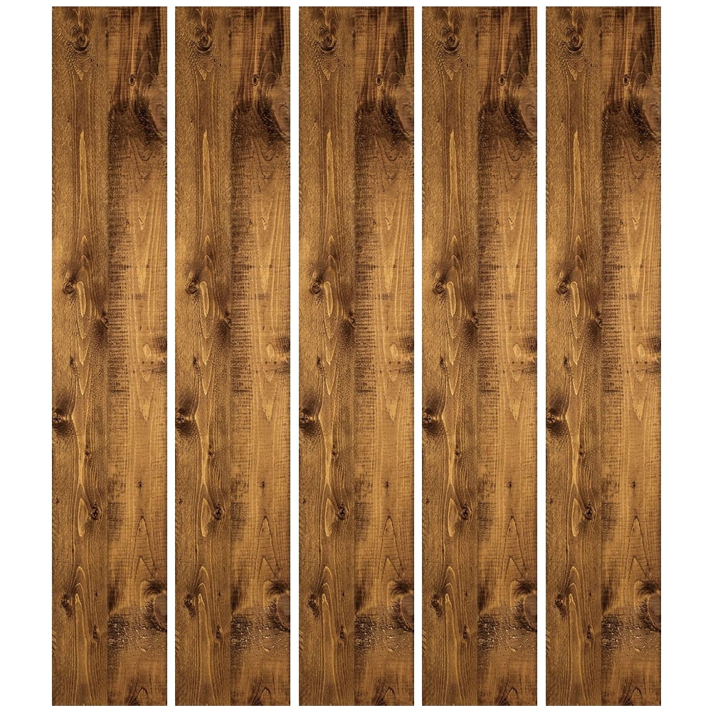 ITSELFER 5pcs Peel and Stick Floor Planks Decorative Floor Sticker Wood ...