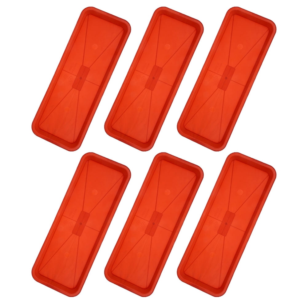 ITSELFER 5-Pack Window Sill Plant Trays, Shallow Rectangular Flowerpot ...