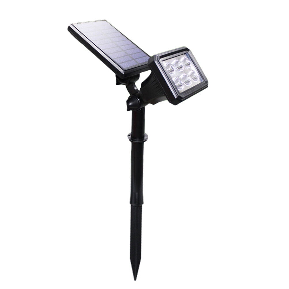 ITSELFER 6-LEDs Solar Powered Lawn Light Garden Stake Light Outdoor ...