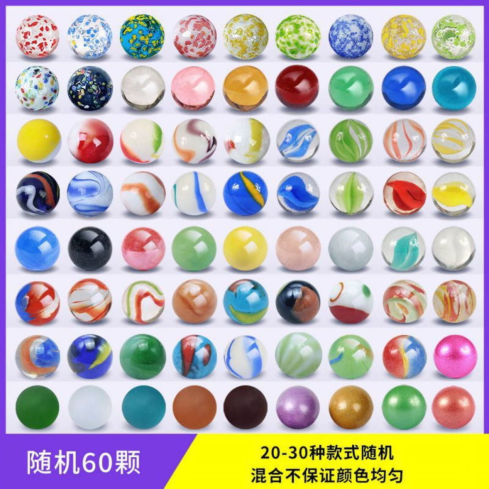 ITSELFER 60 Pcs Colorful Glass Marbles Creative Marbles for Crafted ...
