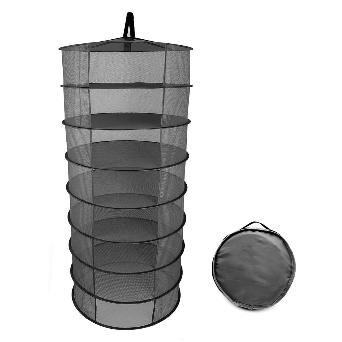 ITSELFER 60CM 8 Layer Portable Folding Hanging Drying Net Mesh Storage ...