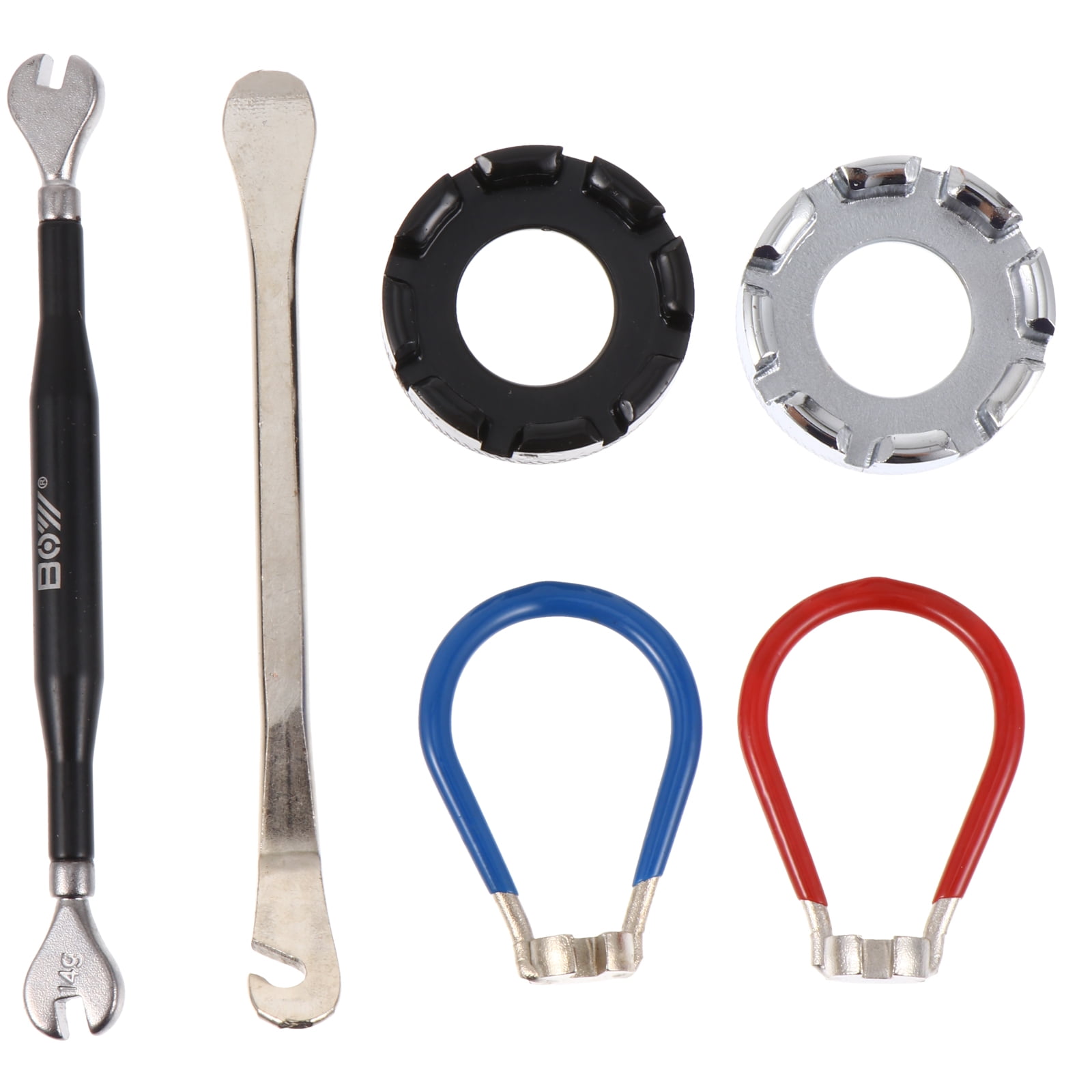 ITSELFER 6pcs Bike Spoke Tool Parts Bike Spoke Wrench Kit Steel Bike ...