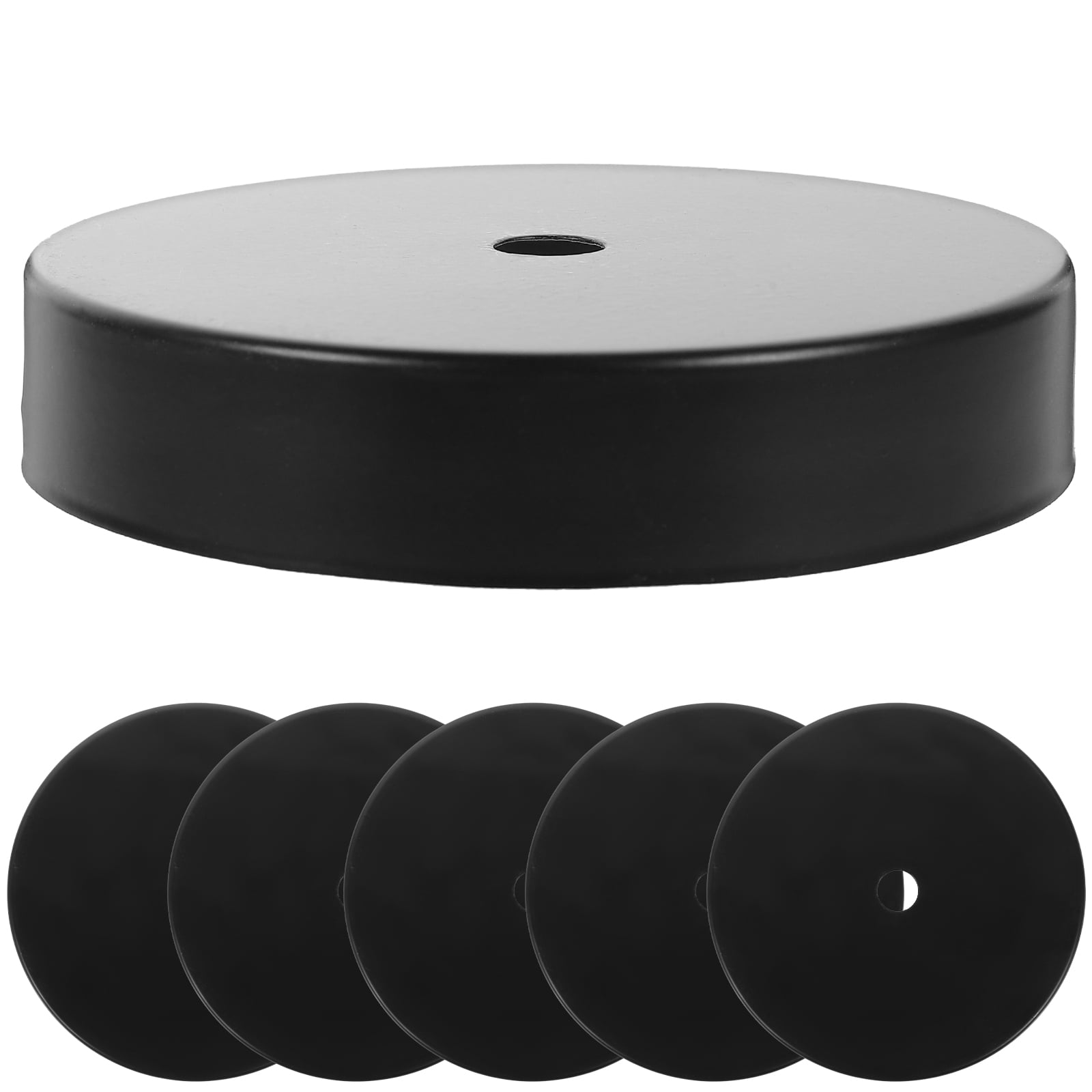 COOPHYA Ceiling Light Fitting Black Galvanized Metal 6Pcs 3.93X3.93X0 ...