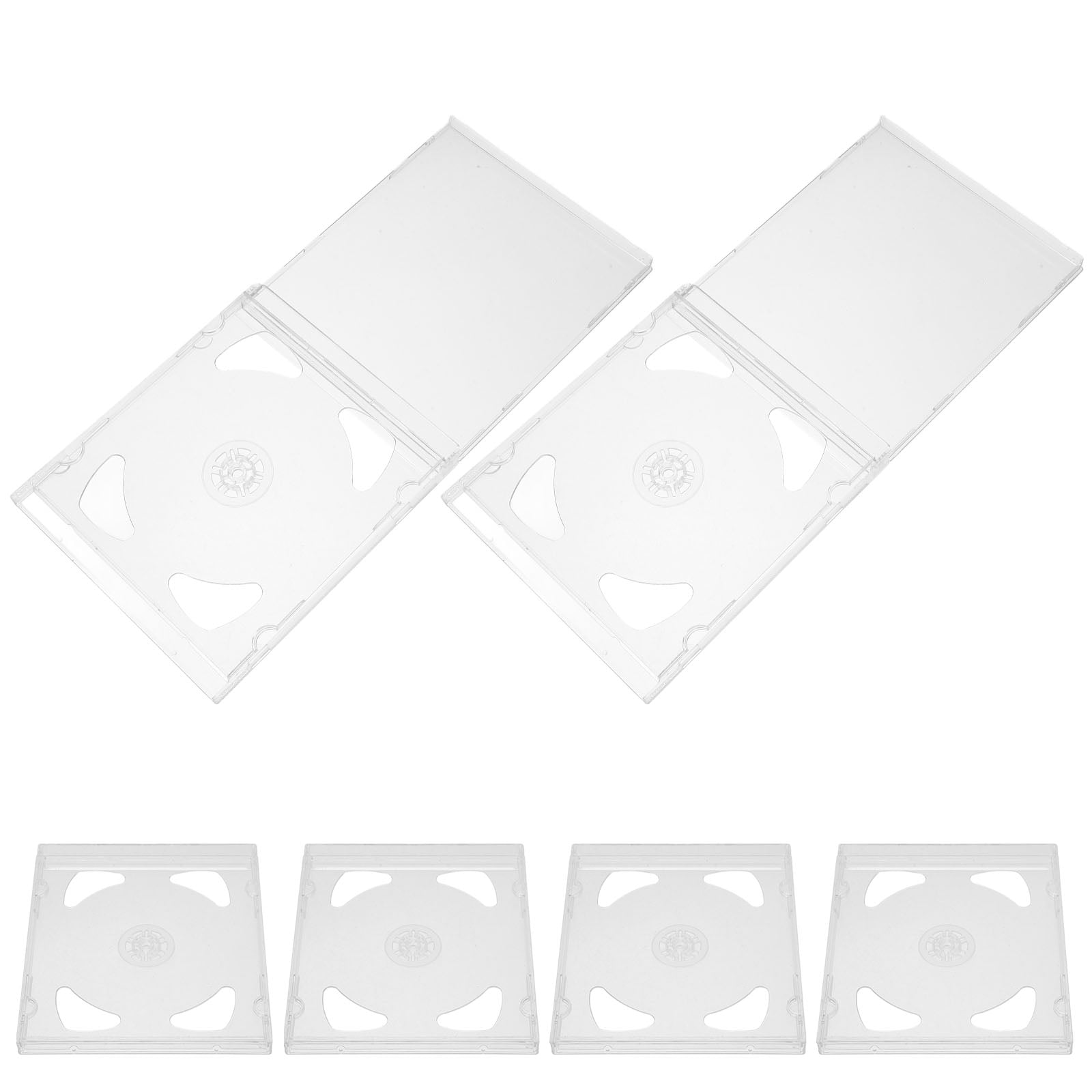 ITSELFER 6pcs Clear CD Cases - Transparent Jewel Display Boxes CD Jewel ...