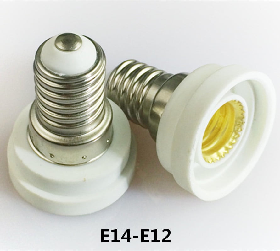ITSELFER 6pcs E14 To E12 Light Socket Extender Adapter E14 To E12 ...