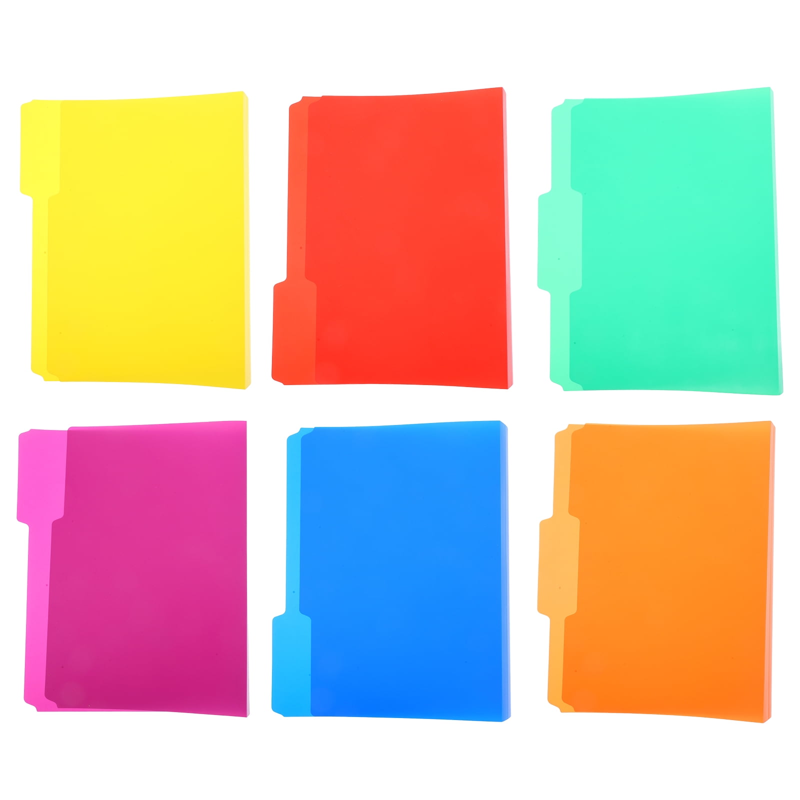 ITSELFER 6pcs File Folders Organizer File Folders Filing Folder Colored ...