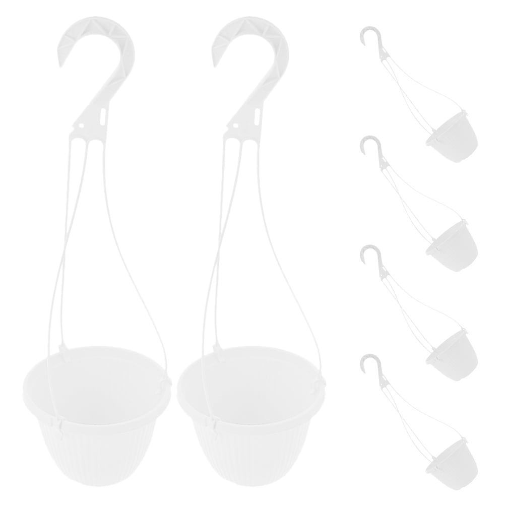 ITSELFER 6pcs Flower Hanging Baskets Indoor Hanging Hook Plant Pots ...