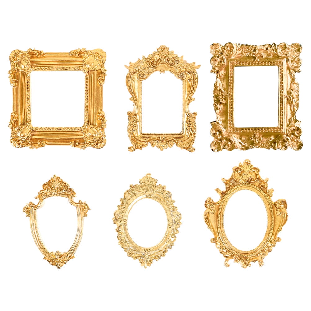 ITSELFER 6pcs Miniature Photo Frames Small Frame Prop Resin Jewelry ...