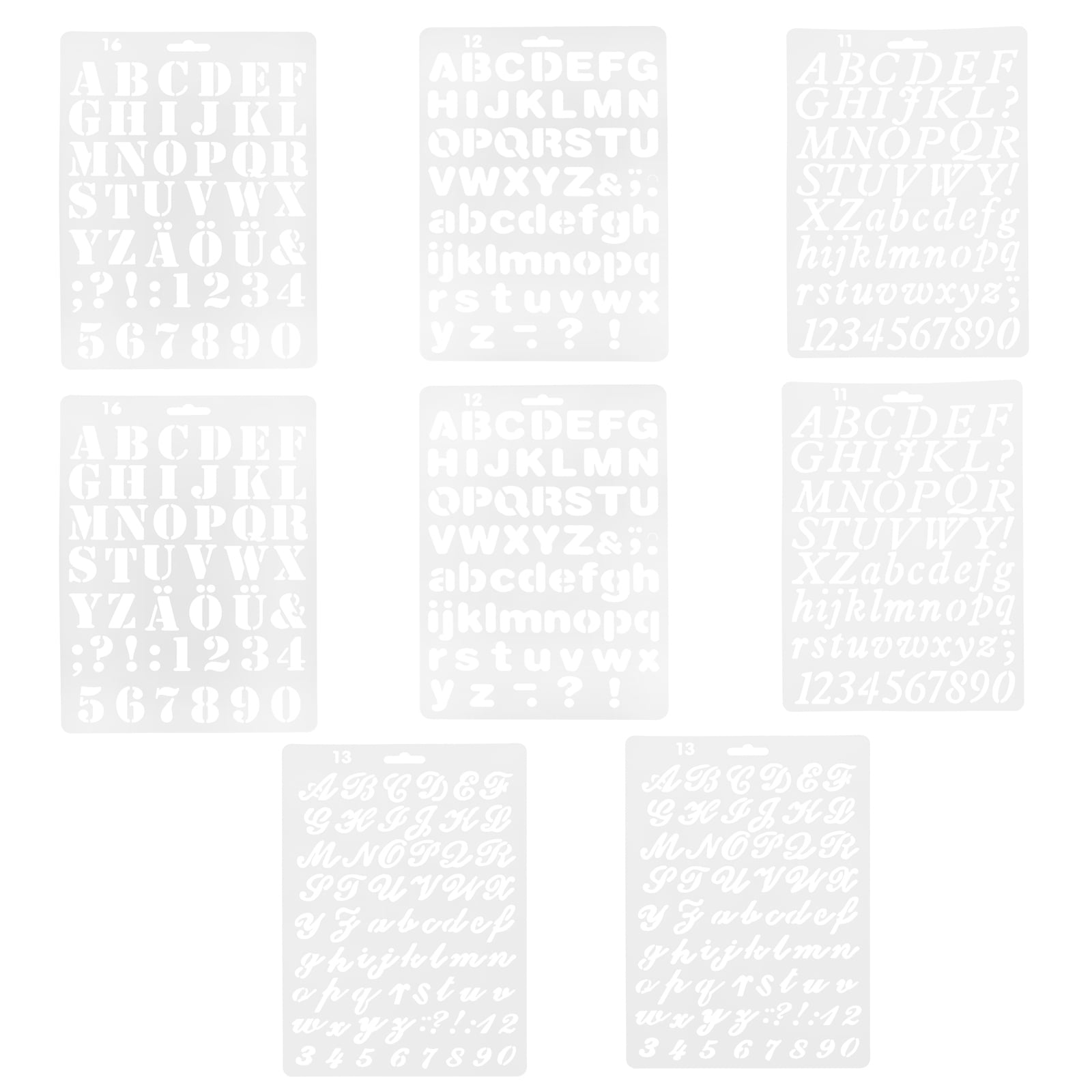 8pcs Alphabet Stencils for Crafts Featuring Large Size and Durable PET ...