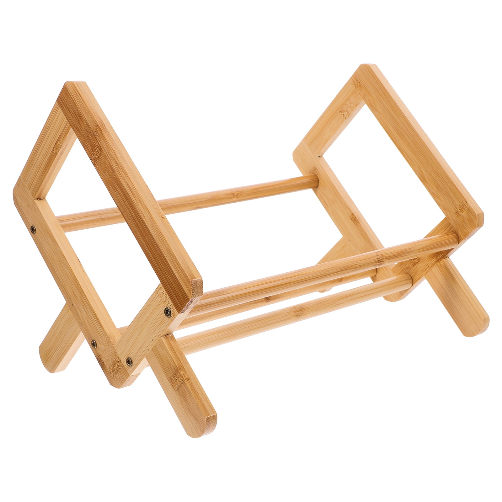 ITSELFER Bamboo Book Rack Reading Book Holder Kitchen Recipe Stand ...