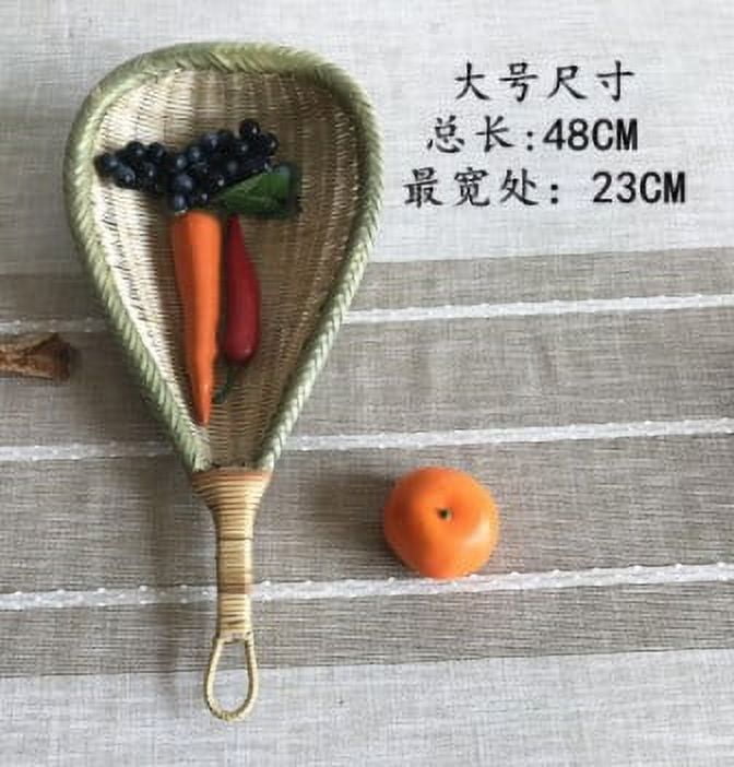 ITSELFER Bamboo Rice Washer Spoon , Fine Mesh Strainer Noodle Strainer ...