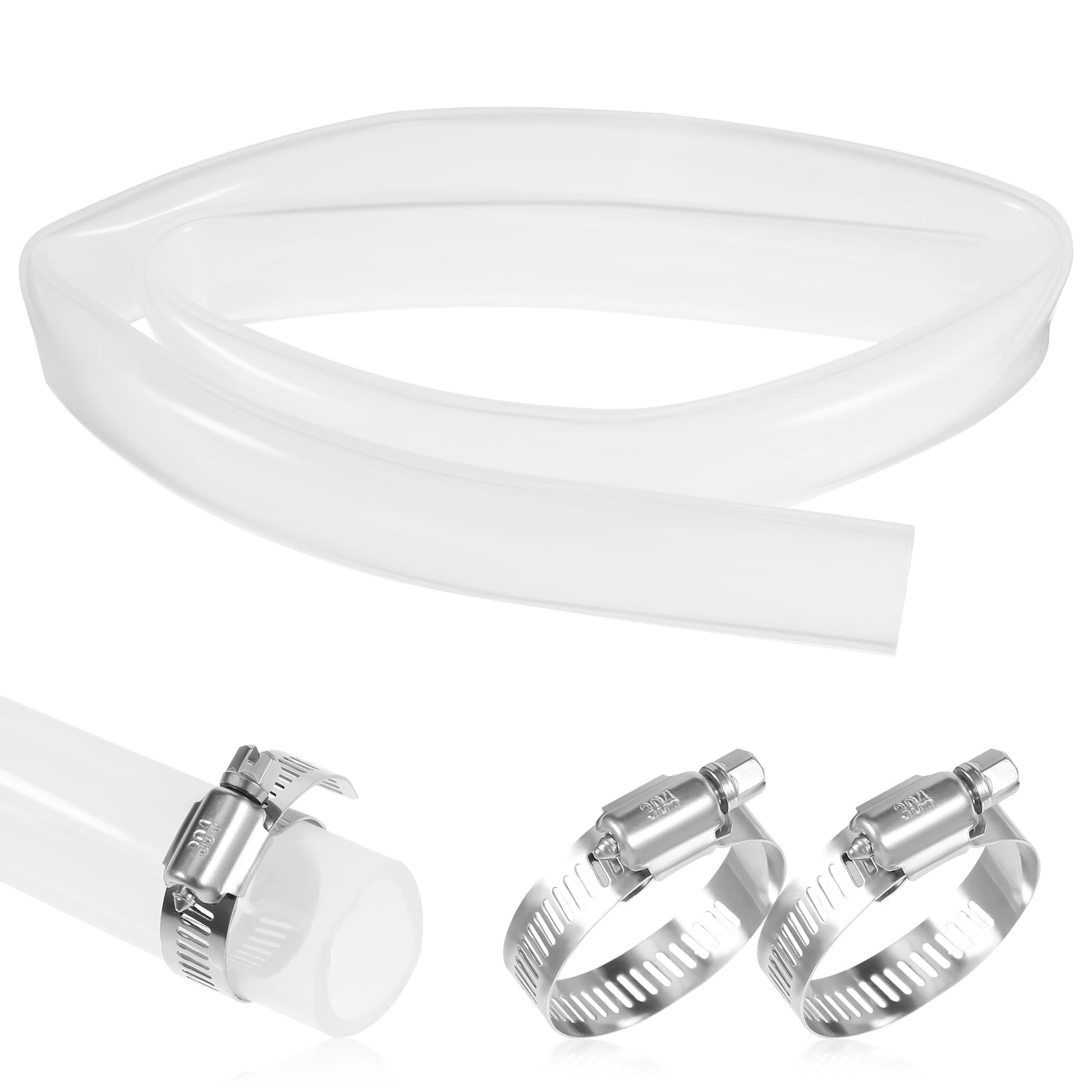 ITSELFER Clear Hose Flexible Tube with Hoop for Home Brewing Water Oil ...