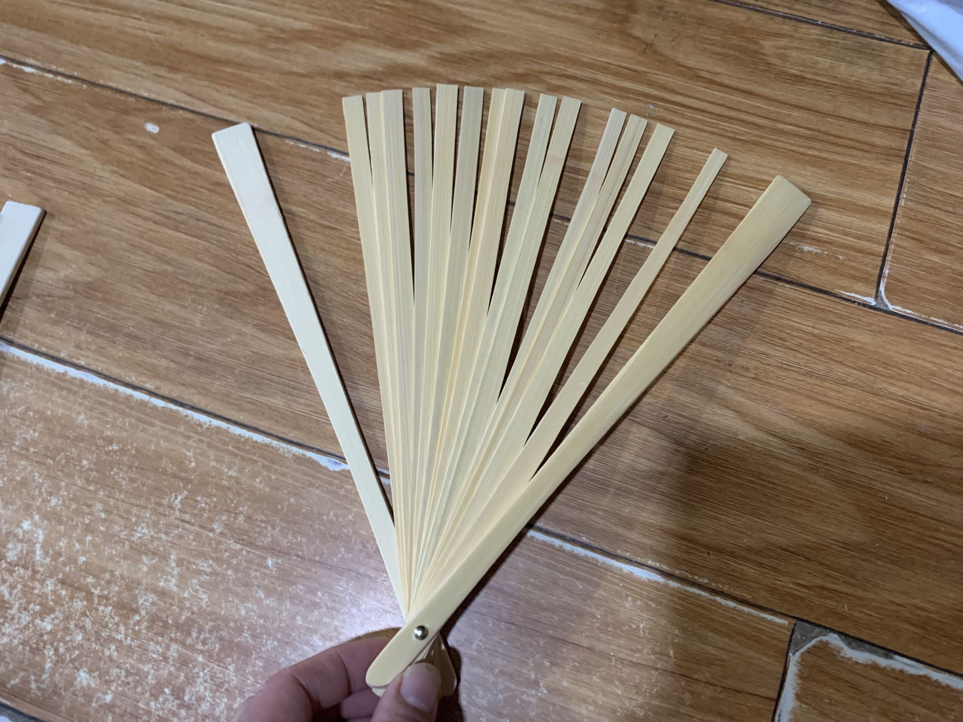 ITSELFER DIY Japanese Style Bamboo Fan Frame Smooth Fan Making Frame ...