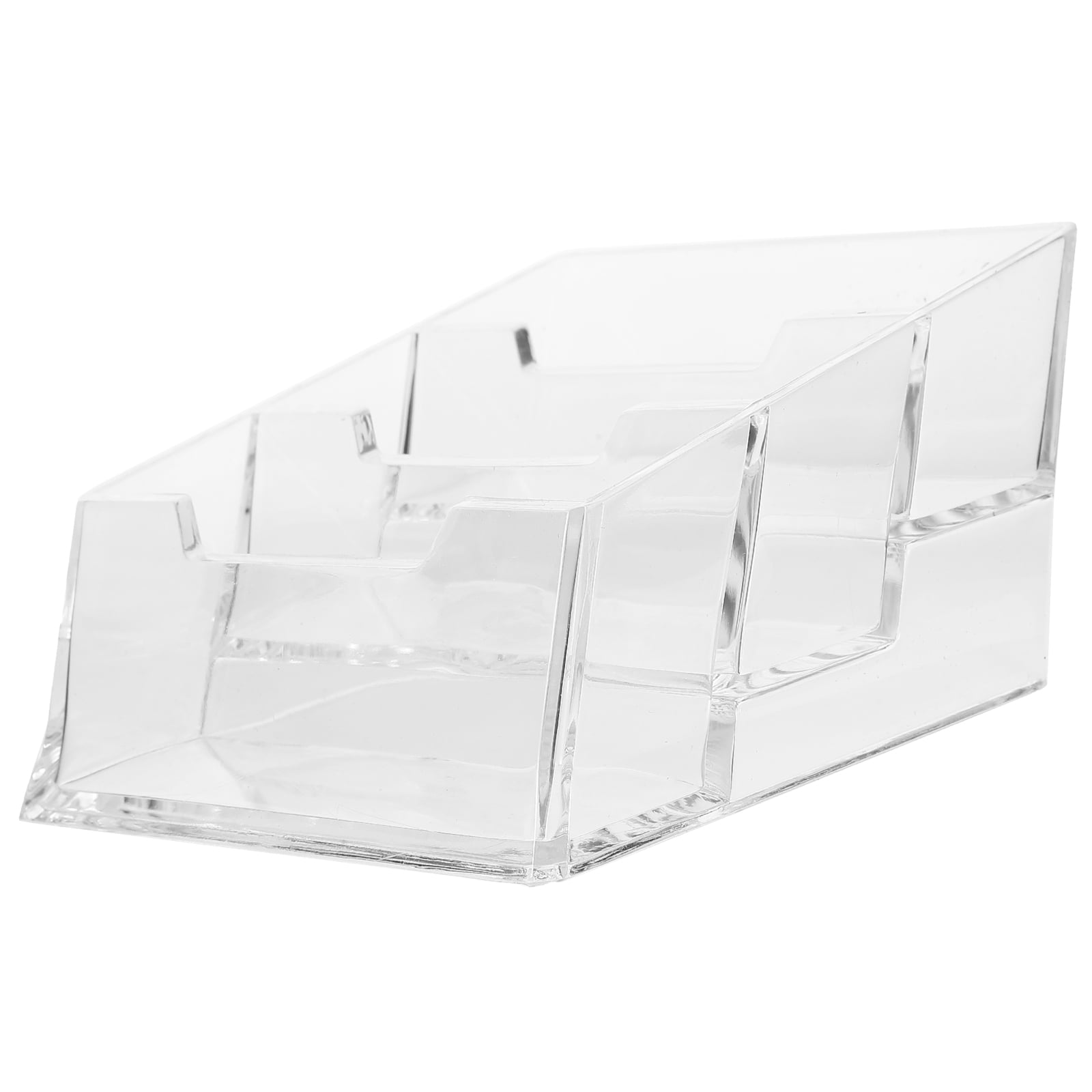 ITSELFER Desktop Cards Storage Box Business Cards Stand Transparent ...