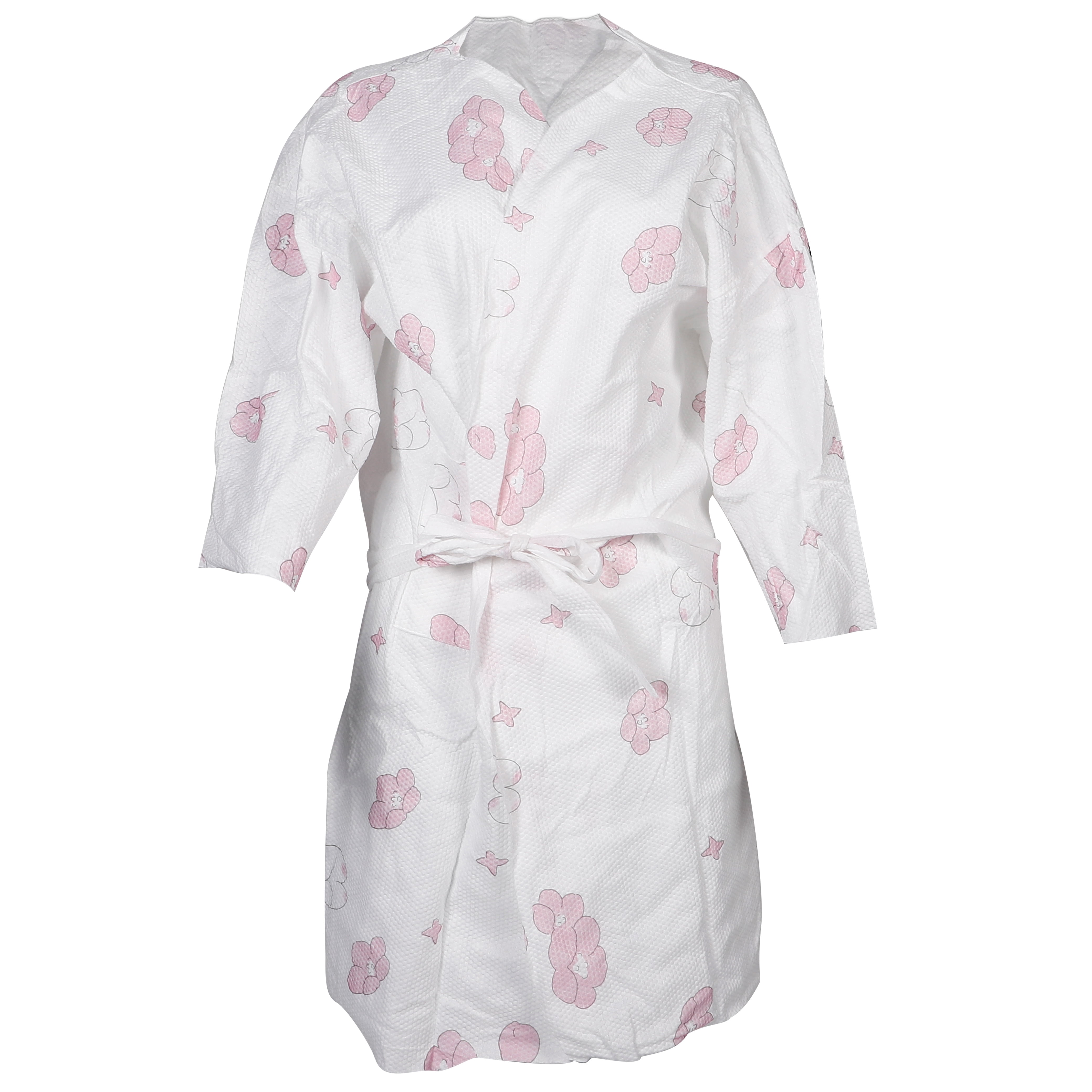 ITSELFER Disposable Bathrobe Japanese Kimono Women Robe Pajamas Long ...