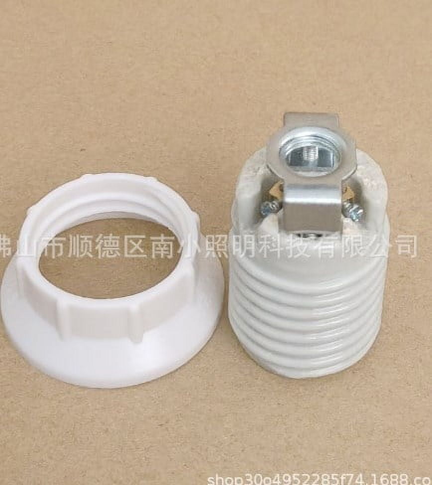 ITSELFER E14 Full Thread Light Socket Single Ring Ceramic Lamp Socket ...